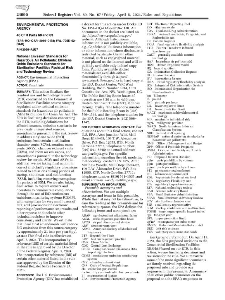 Fillable Online 40 CFR Part 60 -- Standards of Performance for New ...