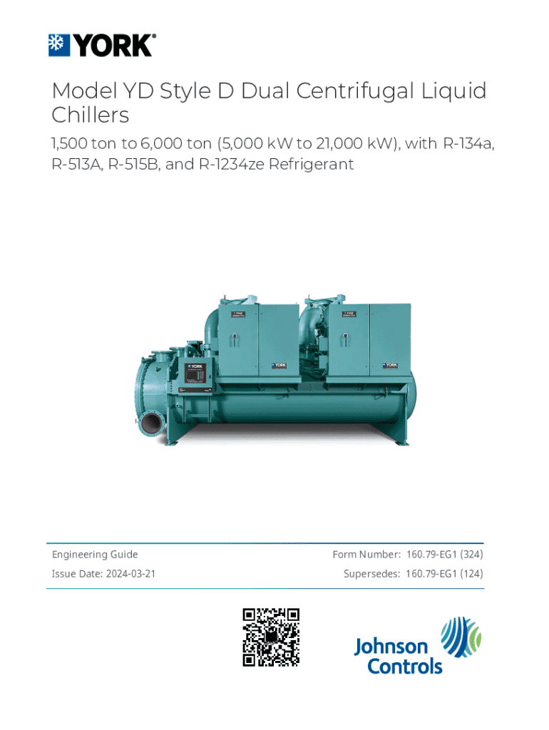 Fillable Online Model YD Style D Dual Centrifugal Liquid Chillers (Form ...