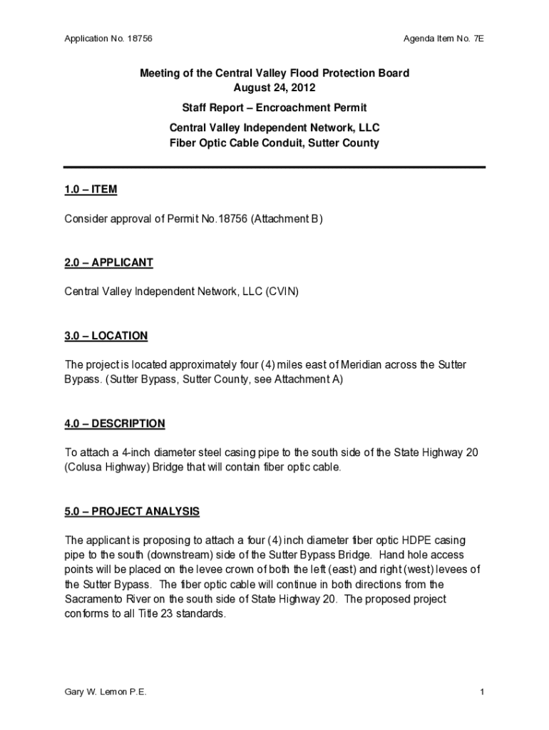 Fillable Online 4 CVFPB Encroachment Permit Application, CalTrans ...