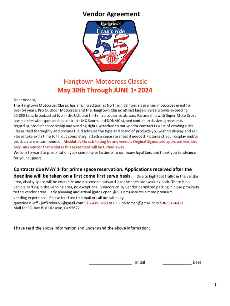 Fillable Online Hangtown Motocross Classic Fax Email Print - pdfFiller