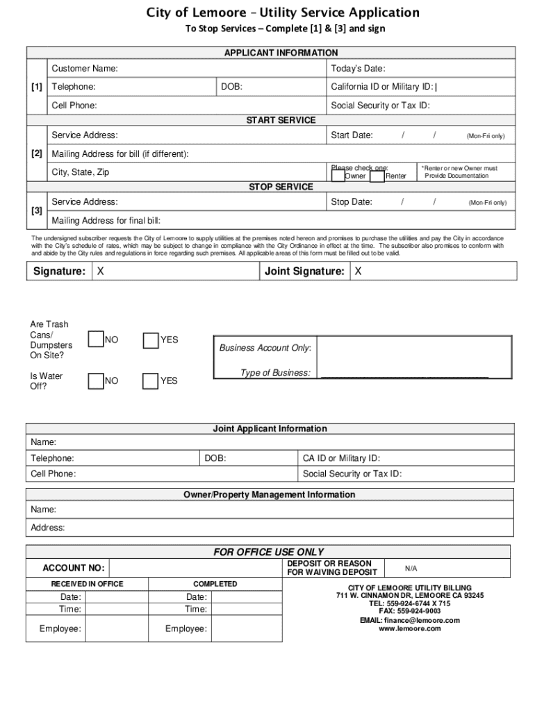 Fillable Online REFUSE STOP SERVICE REQUEST FORM Fax Email Print ...
