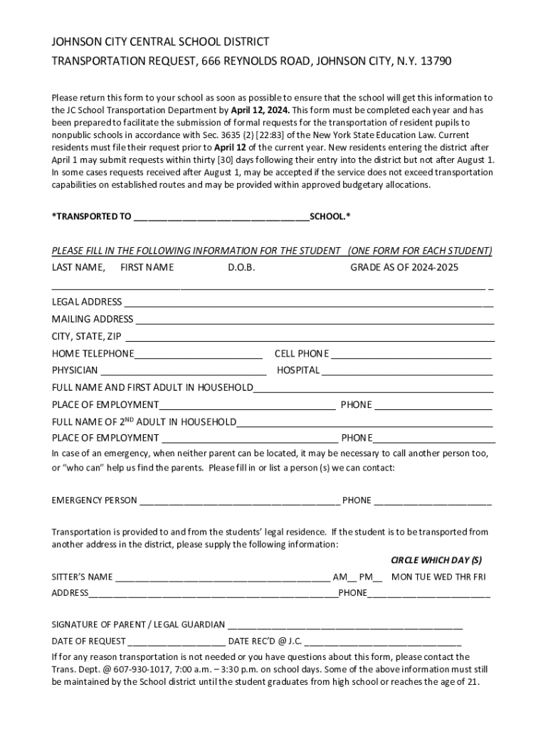 Fillable Online Johnson-City-Tranportation-Request-Form-2024-25.pdf Fax ...