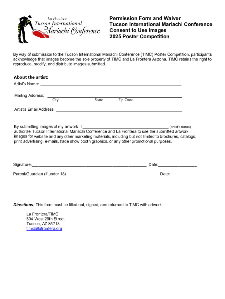 Fillable Online Permission Form and Waiver Tucson ... Fax Email Print - pdfFiller