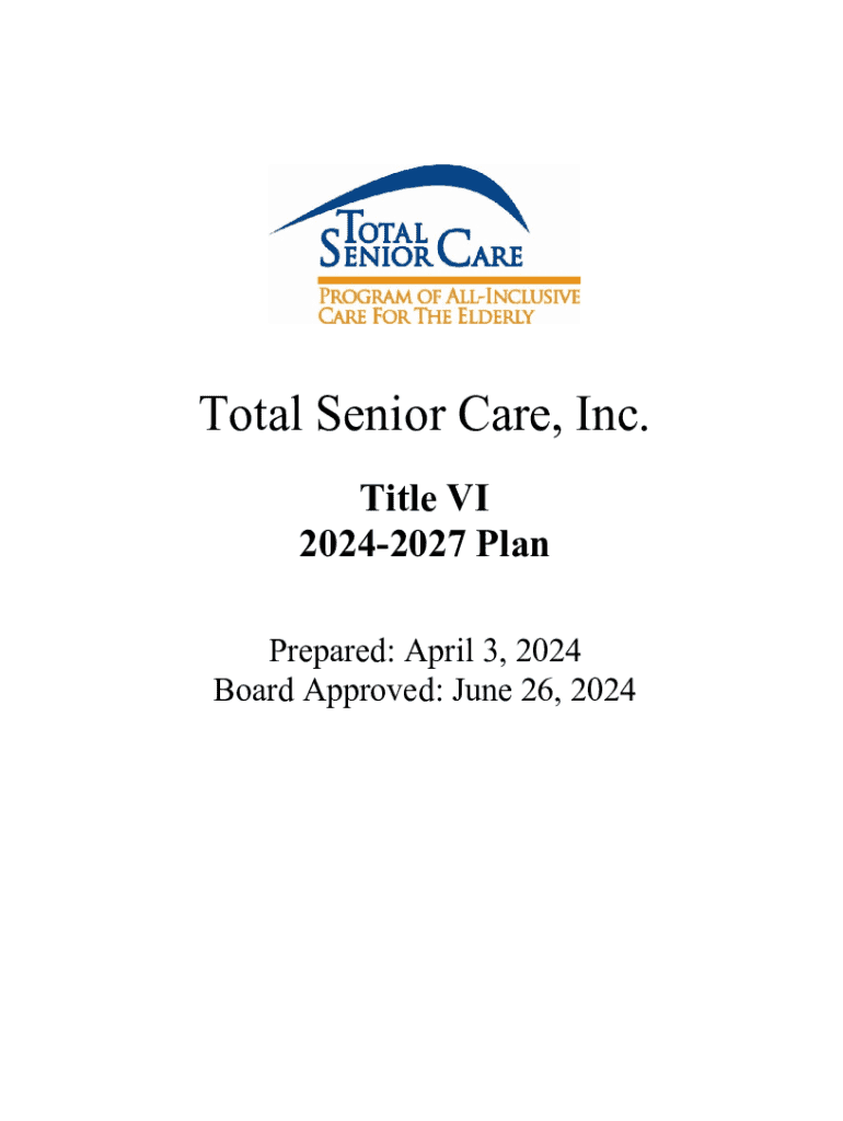 Fillable Online Access to Healthcare TITLE VI Implementation Plan April ...