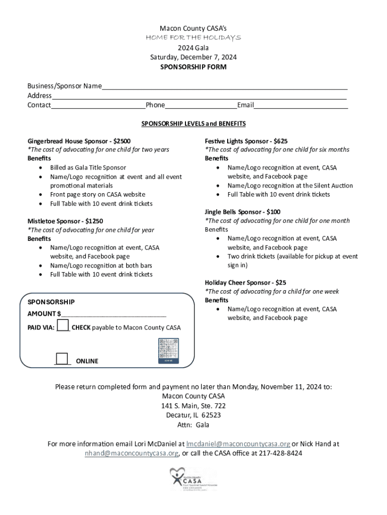 Fillable Online Macon County CASA - serving Macon & DeWitt Counties Fax ...