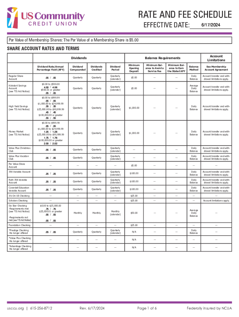 Fillable Online Rate and Fee Schedule Form r51 Rev 6172024.indd Fax ...