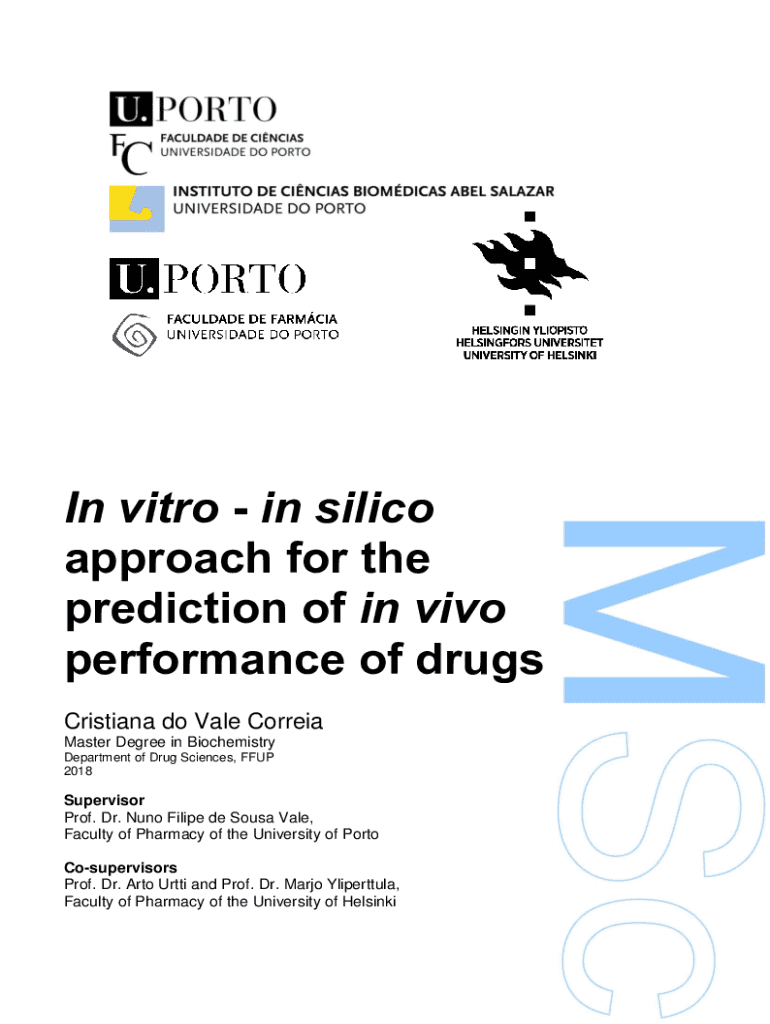 Fillable Online In vitro - in silico approach for the prediction of in ...