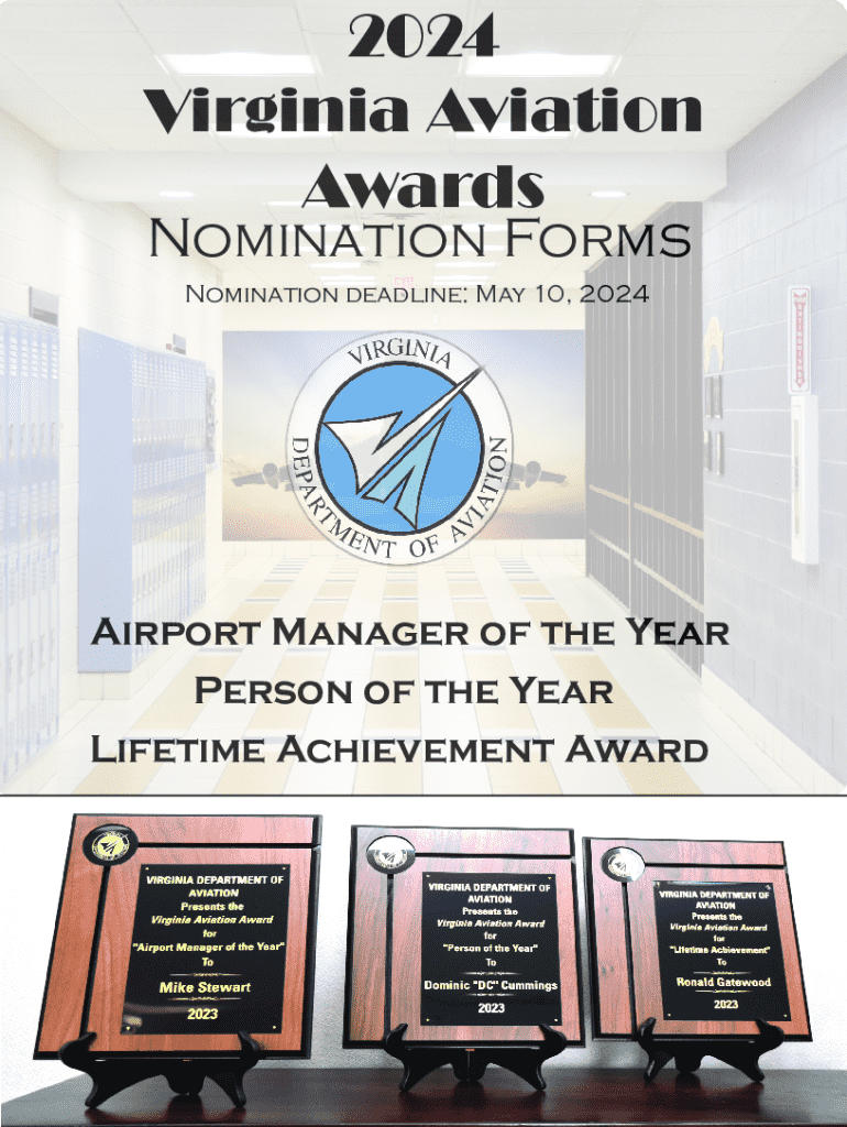 Fillable Online VA Aviation Awards - Virginia Department of Aviation ...
