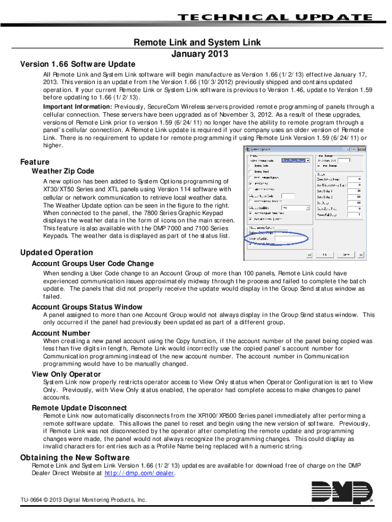Fillable Online 3 Remote LINK connections to the laptop for a DMP Xr150 ...
