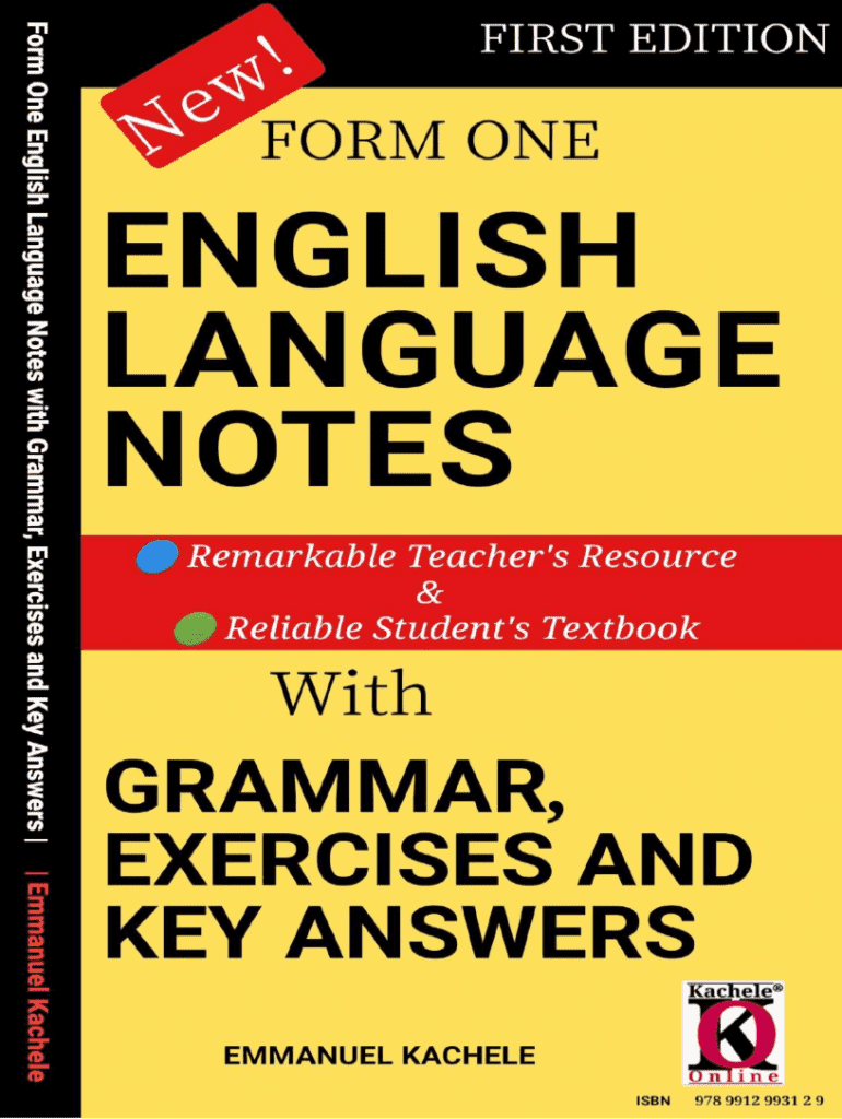 Fillable Online Form One English Orientation Course For Secondary ...