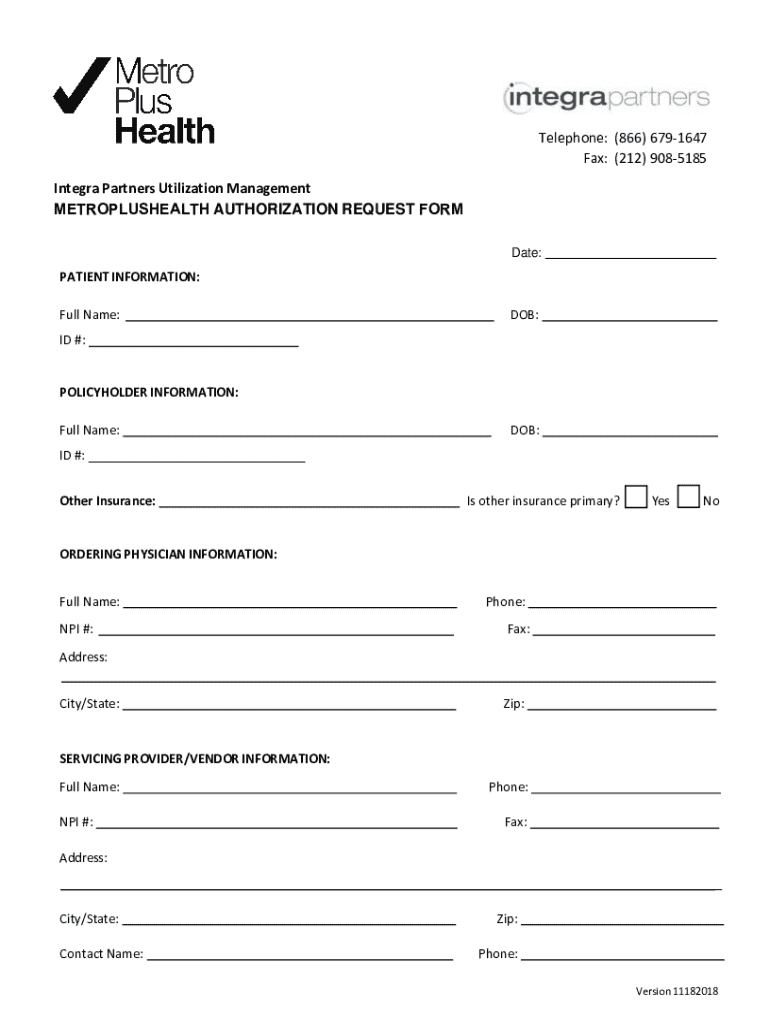 Fillable Online PRE-AUTHORIZATION REQUEST FORM FOR PROVIDERS Fax Email ...