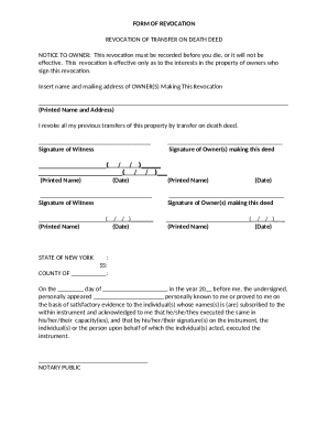 : Revocation - TOD Deed Doc Template | pdfFiller