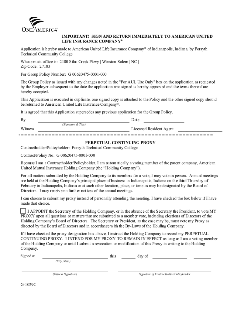 Fillable Online American United Life Insurance Company of Indianapolis ...