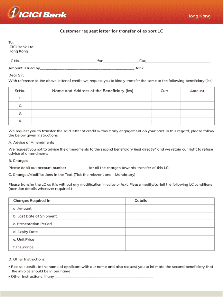 Fillable Online job-4696transferable-letter-of-credit-application-form ...