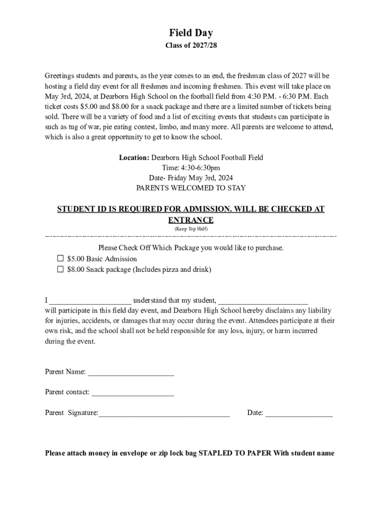 Fillable Online Class of 2027 Celebrate their First Year at PHS at Second ... Fax Email Print ...