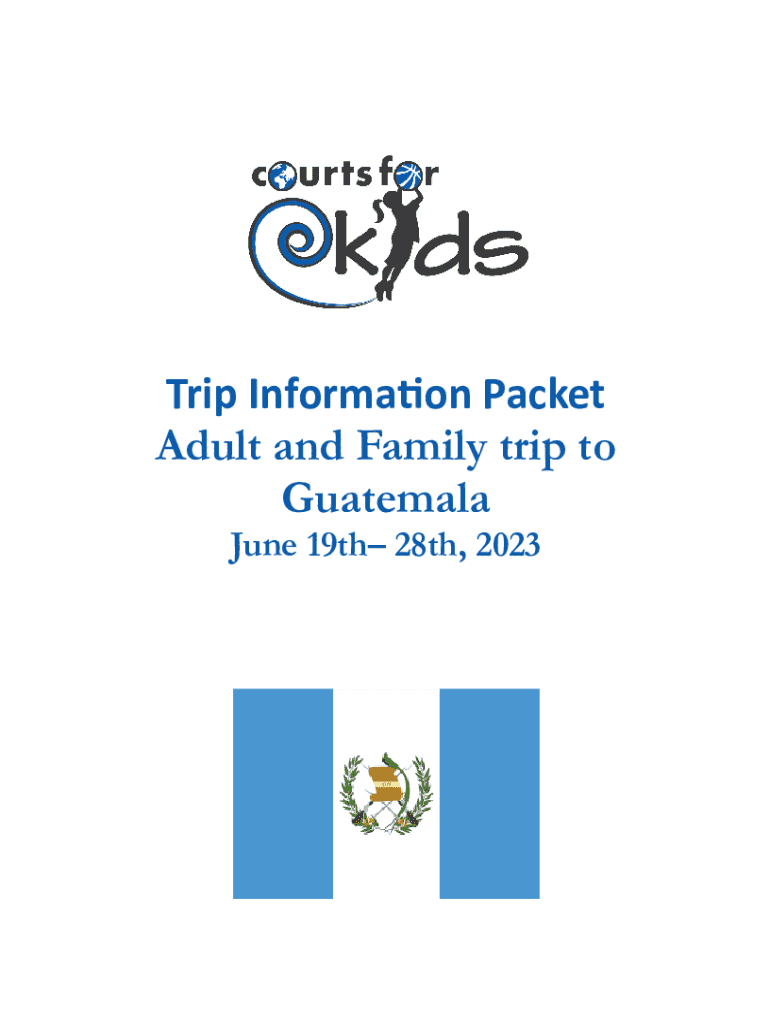 Fillable Online Trip Information Packet Adult and Family trip to ...