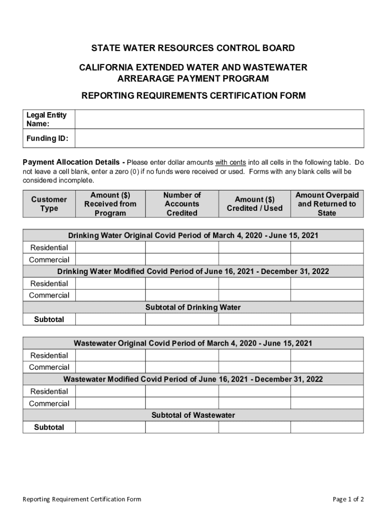 Fillable Online Wastewater Disbursement Request Form Fax Email Print ...