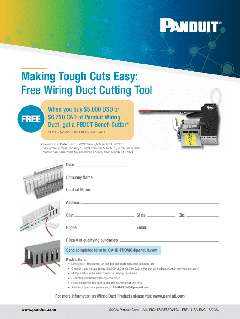 Fillable Online Making Tough Cuts Easy: Free Wiring Duct Cutting Tool ...