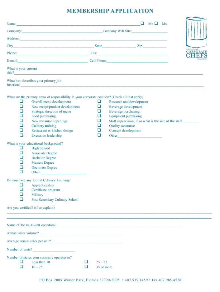 Fillable Online ICCA 2024 membership form for new membersICCA ...