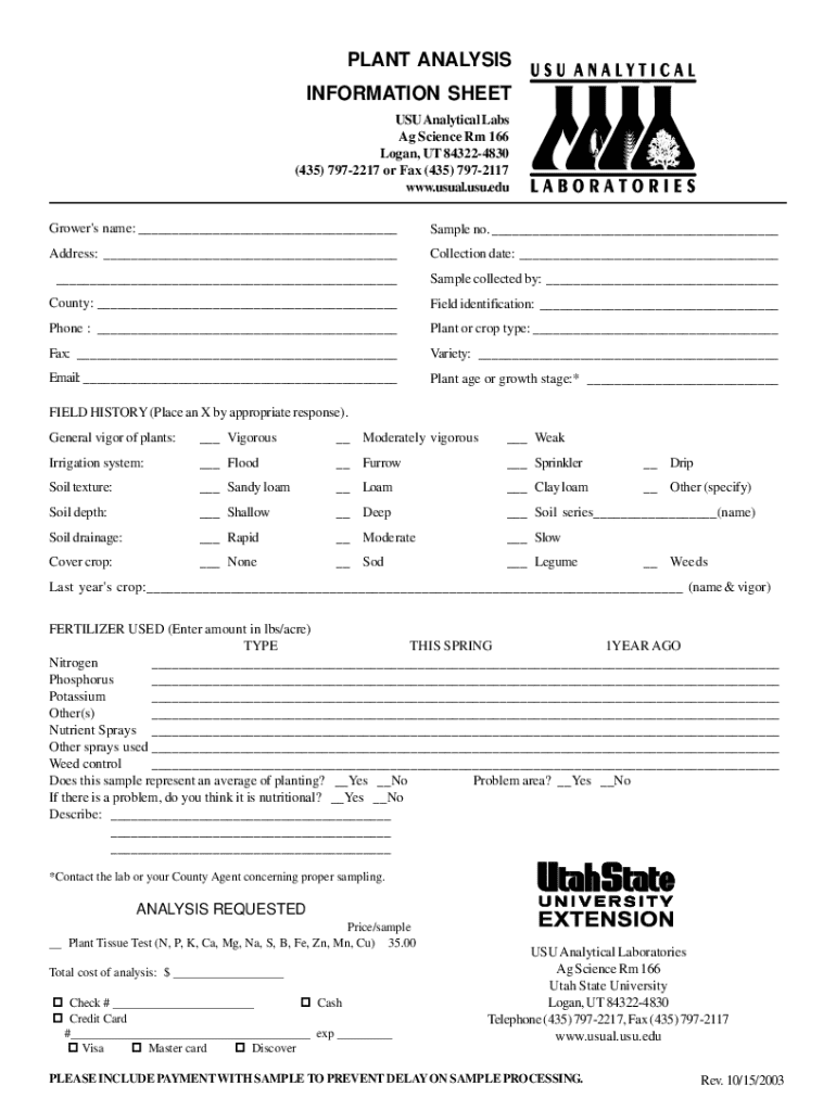 Fillable Online Interpretation of Soil Test Reports for Agriculture Fax ...