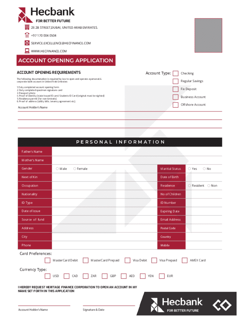 Fillable Online Heritage Bank Account Open Form Fax Email Print - pdfFiller