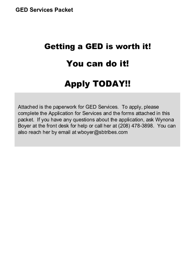 Fillable Online Ged Application Form 2023 - Fill Online, Printable ...