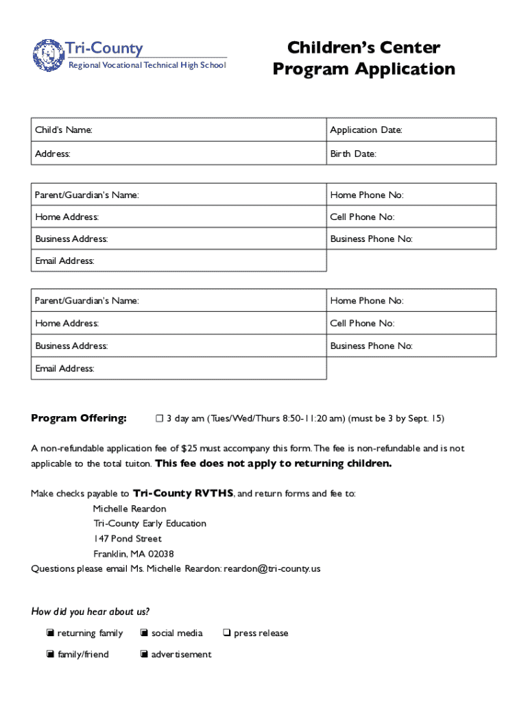 Fillable Online Program Offering: Fax Email Print - pdfFiller