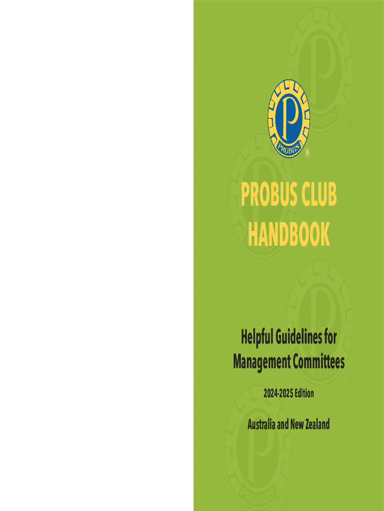 Fillable Online Probus South Pacific Handbook - Fill Online, Printable ...