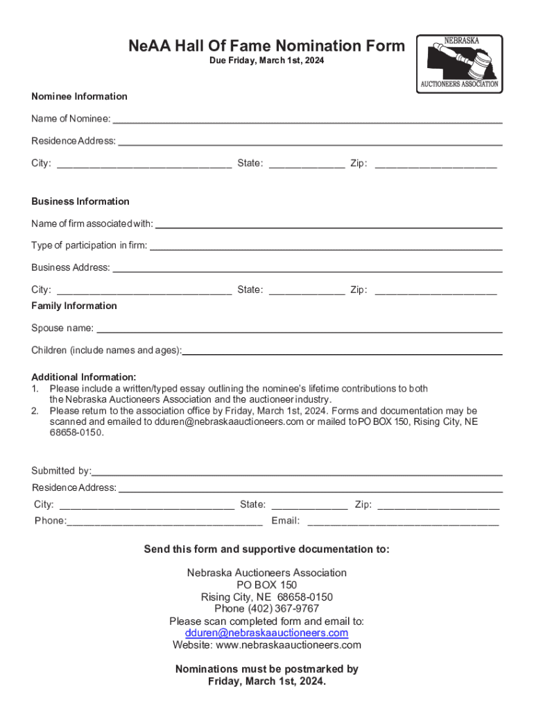 Fillable Online 2024-Auxiliary-Hall-of-Fame-Nomination-Form. ... Fax Email Print - pdfFiller