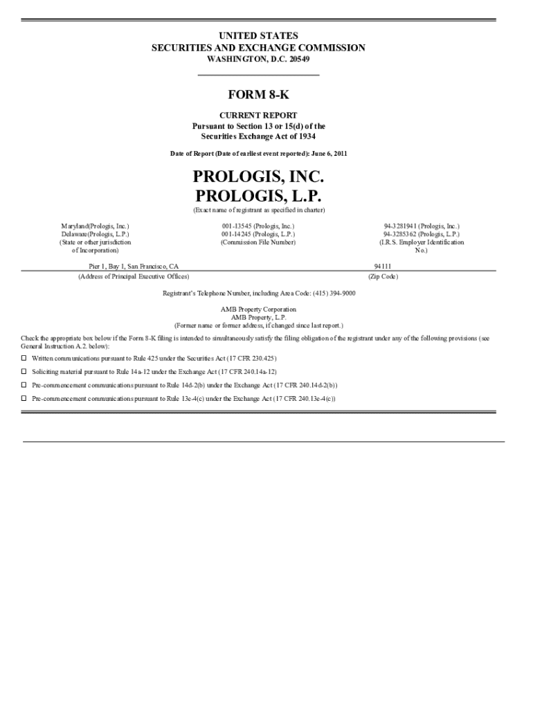 Fillable Online Maryland(Prologis, Inc Fax Email Print - pdfFiller