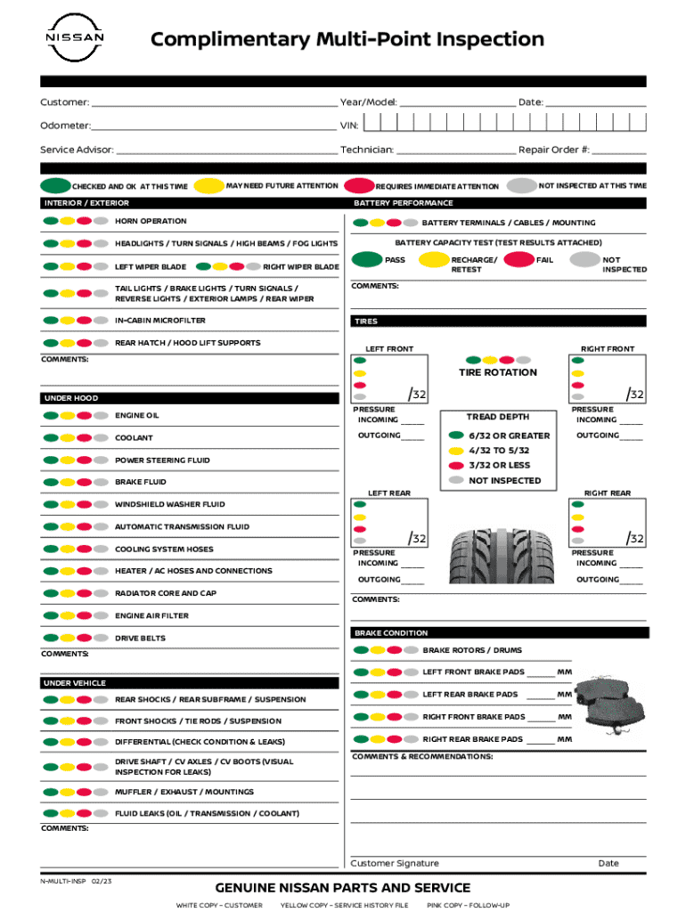 Fillable Online multi-point vehicle inspection vehicle and functional ...