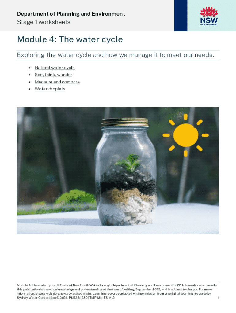 Fillable Online Exploring the Water Cycle Teacher\'s Guide Fax Email ...