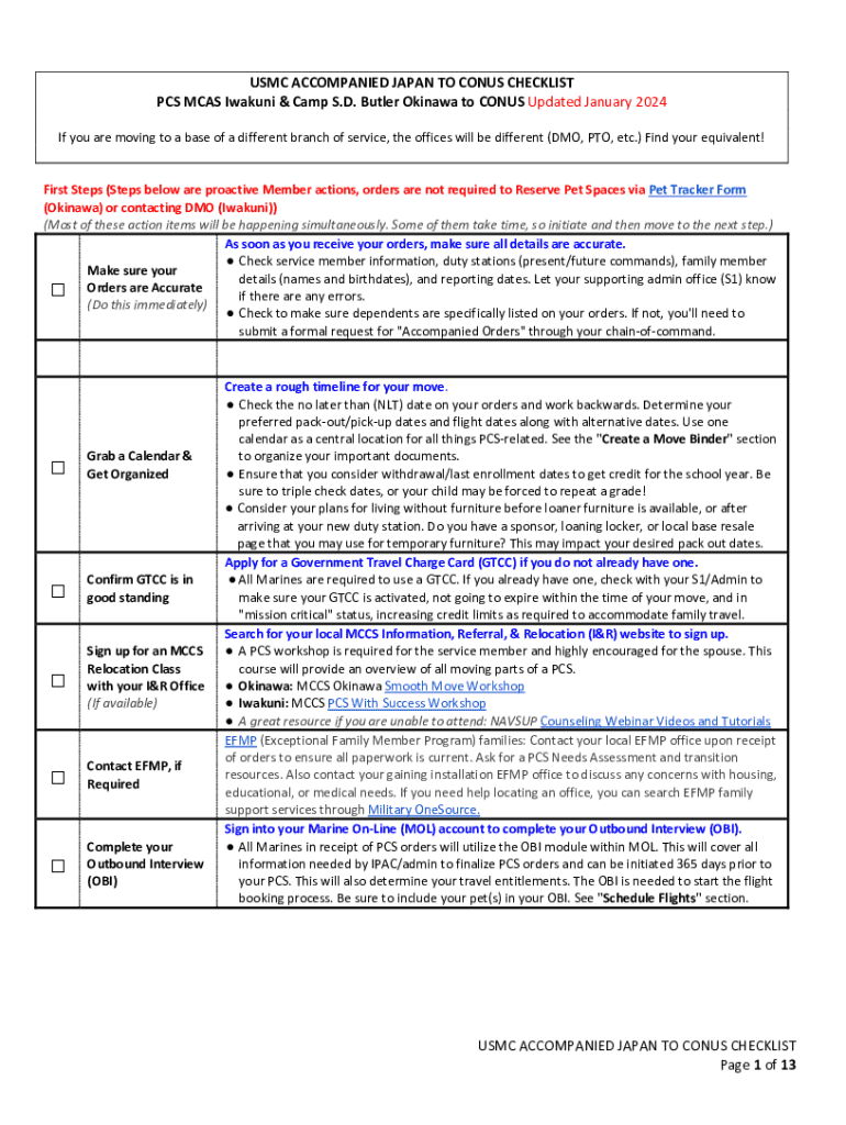 Fillable Online PERMANENT CHANGE OF STATION (PCS) MOVE ... Fax Email ...