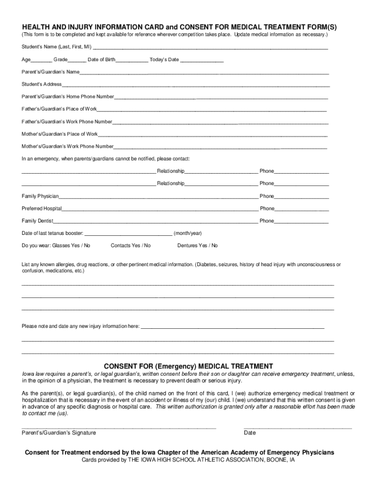 Fillable Online Emergency-Information-and-Consent-to- ... Fax Email Print - pdfFiller