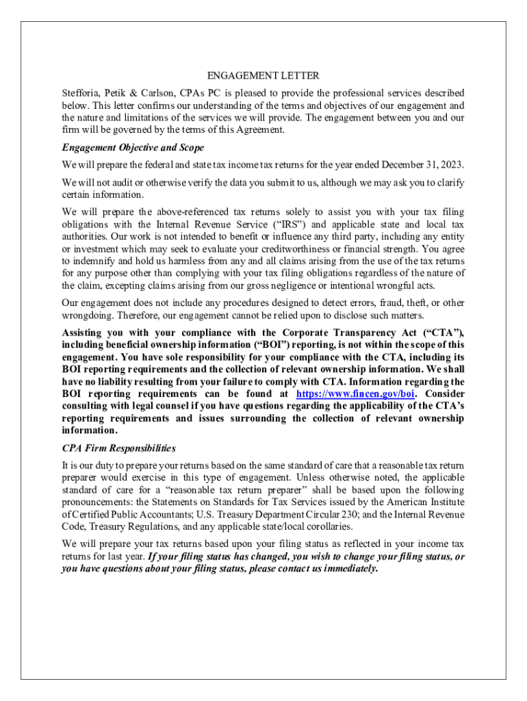 Fillable Online Dear Valued Client, This letter is to confirm our ...