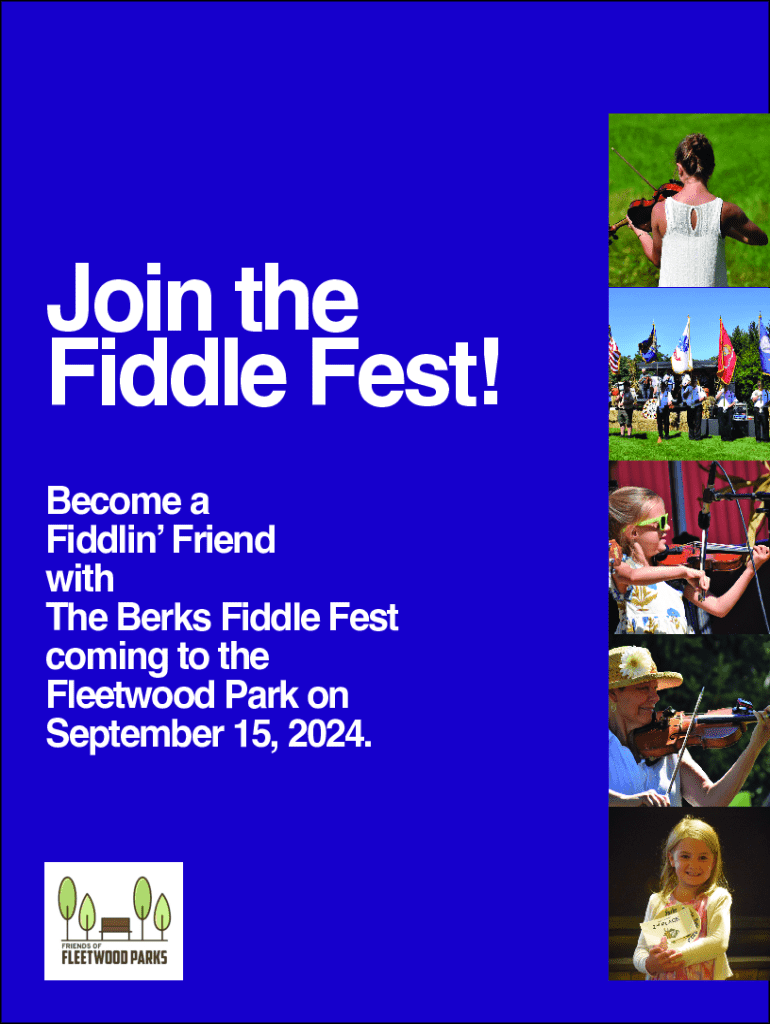 Fillable Online Become a Fiddlin\' Friend with The Berks Fiddle Fest coming to the ... Fax Email ...