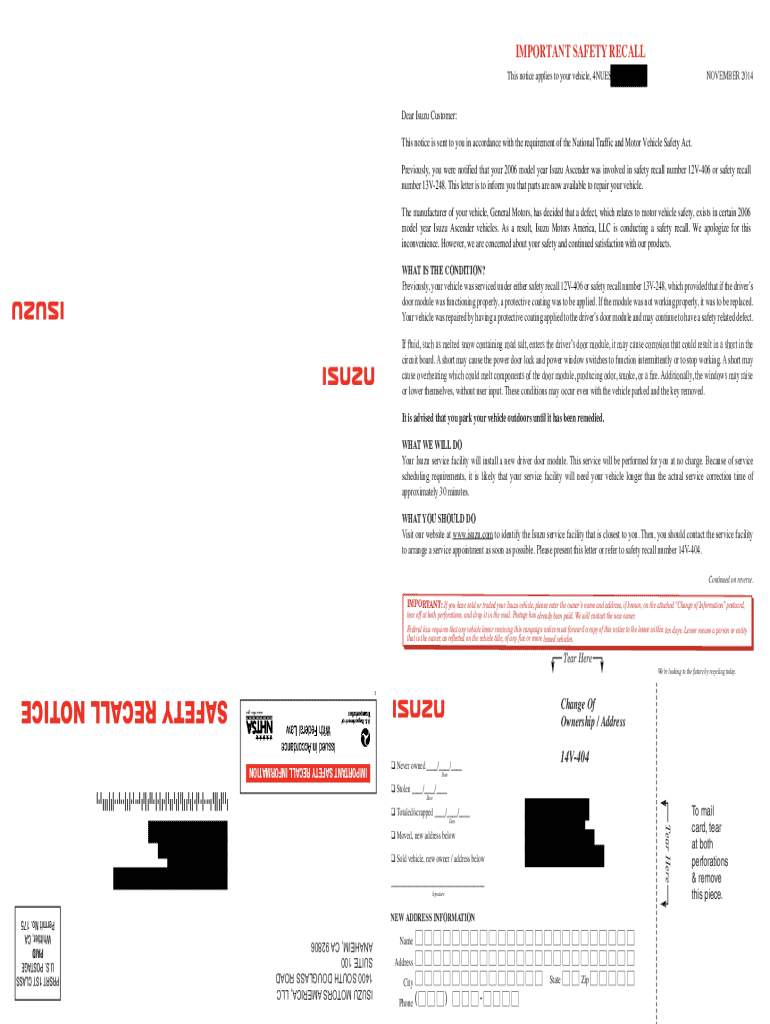 Fillable Online Recall Roundup: Safety notices issued for commercial ...