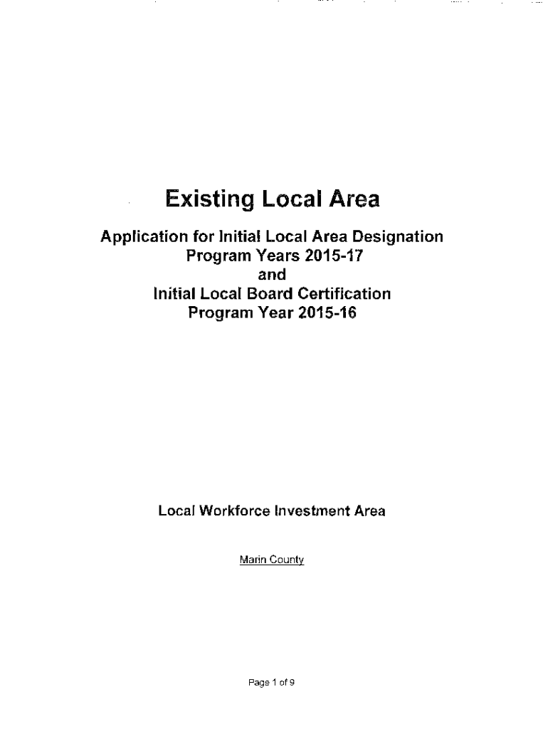 Fillable Online LOCAL AREA SUBSEQUENT DESIGNATION AND ... - EDD Fax ...