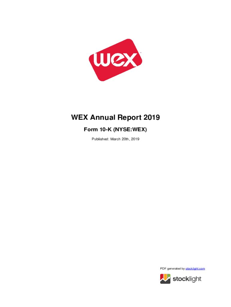 Fillable Online WEX is a leading financial technology service provider ...