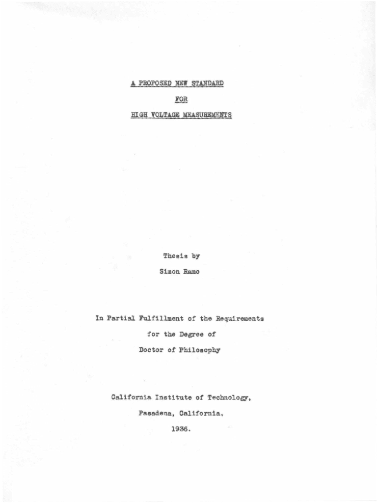 Fillable Online .l PROPOSED NEW STA.ND.ABD Thesis by Simon Ramo ... Fax ...