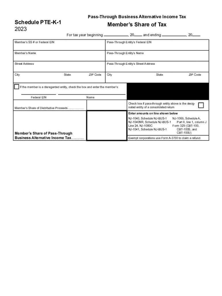 Fillable Online Pass-Through Business Alternative Income Tax Act Fax ...