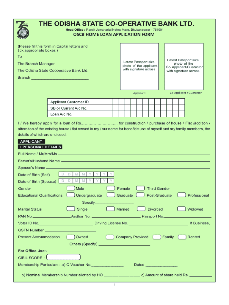 Fillable Online HomeDepartment of Co-operation - Government Of Odisha Fax Email Print - pdfFiller