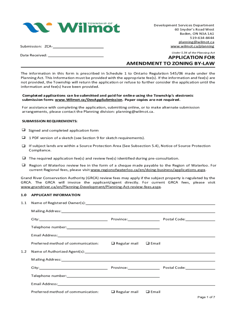 Fillable Online Development Application Submission Fax Email Print - pdfFiller