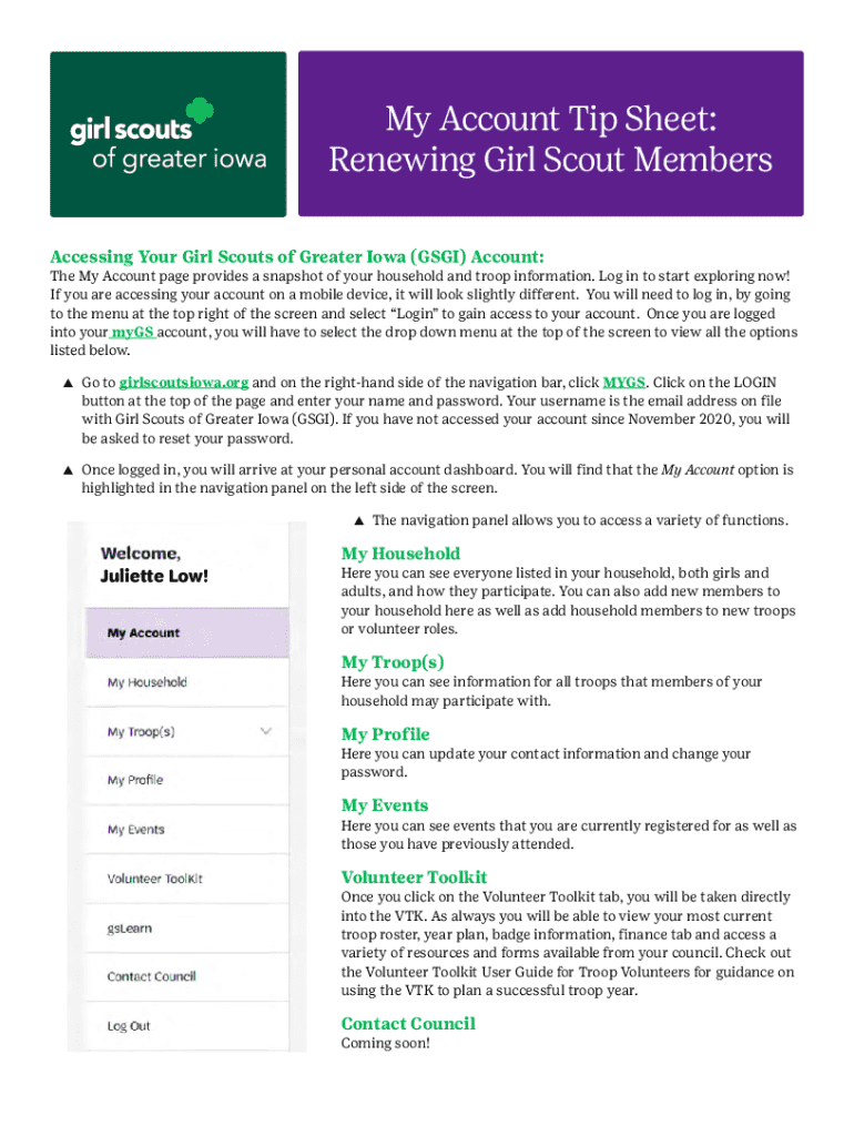 Fillable Online Girl Scouts of Greater Iowa Fax Email Print - pdfFiller