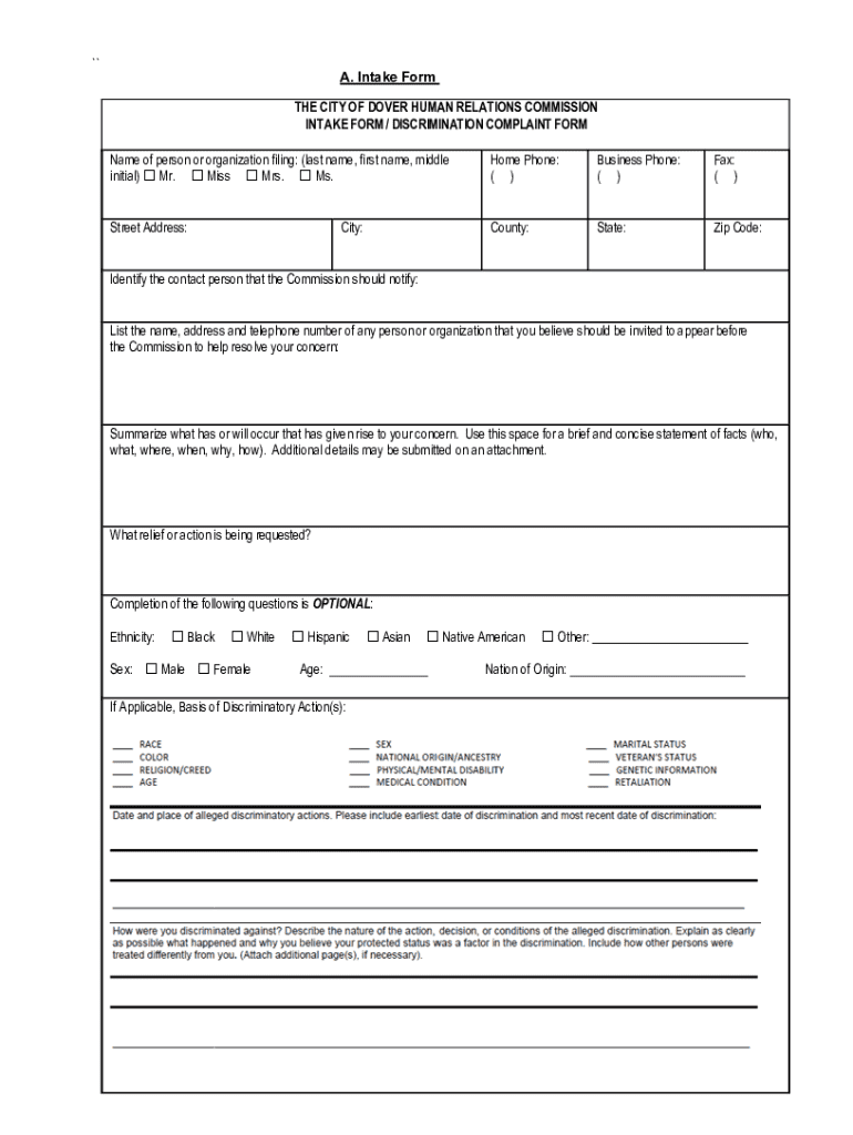 Fillable Online Discrimination Complaint and Compliance Review/ ... Fax ...