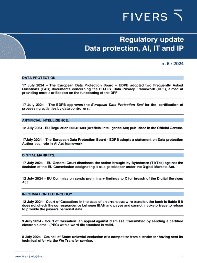 Fillable Online EDPB adopts statement on DPAs role in AI Act framework ...
