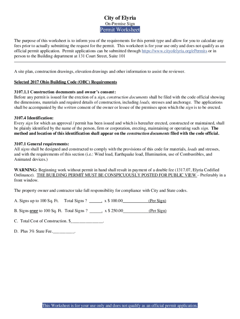 Fillable Online On-Premise Sign Fax Email Print - pdfFiller