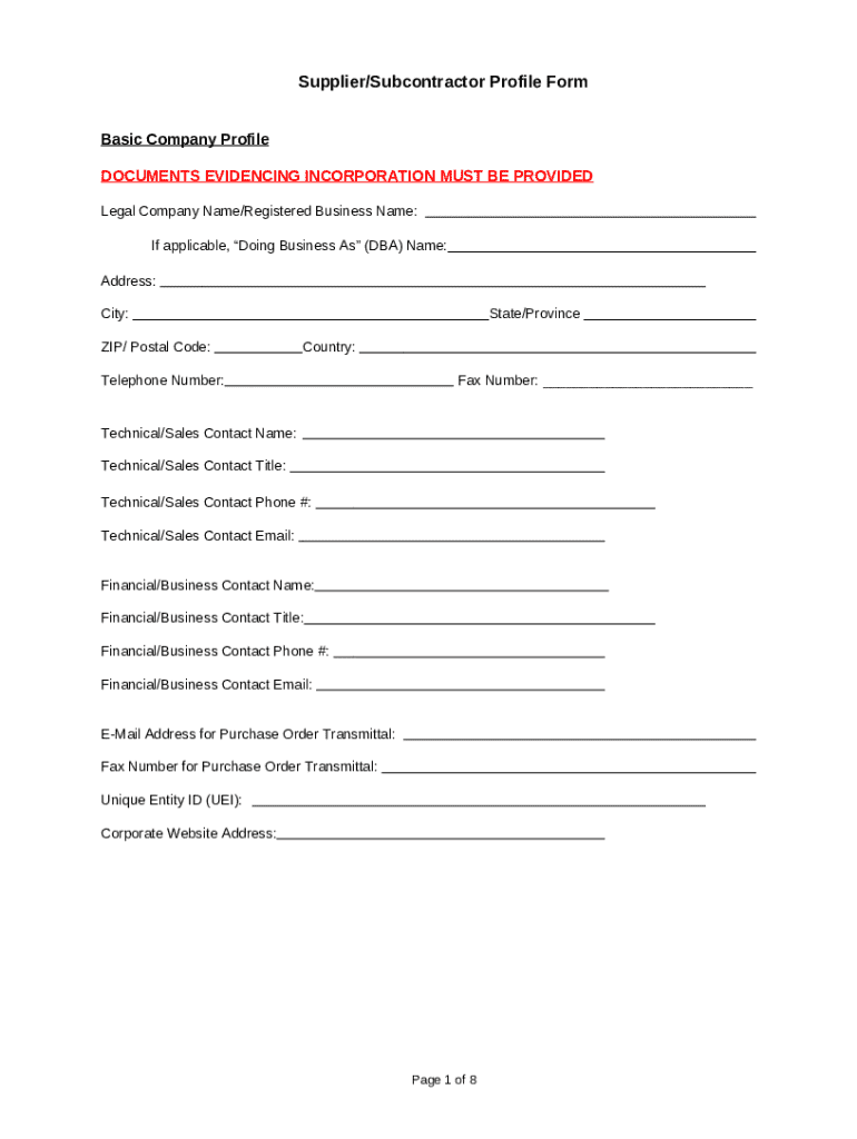 Basic Company Profile Doc Template | pdfFiller