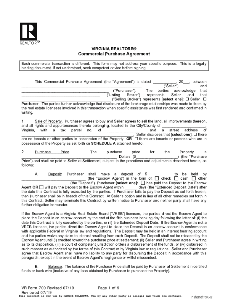 Fillable Online Commercial listing agreement: Fill out & sign online ...