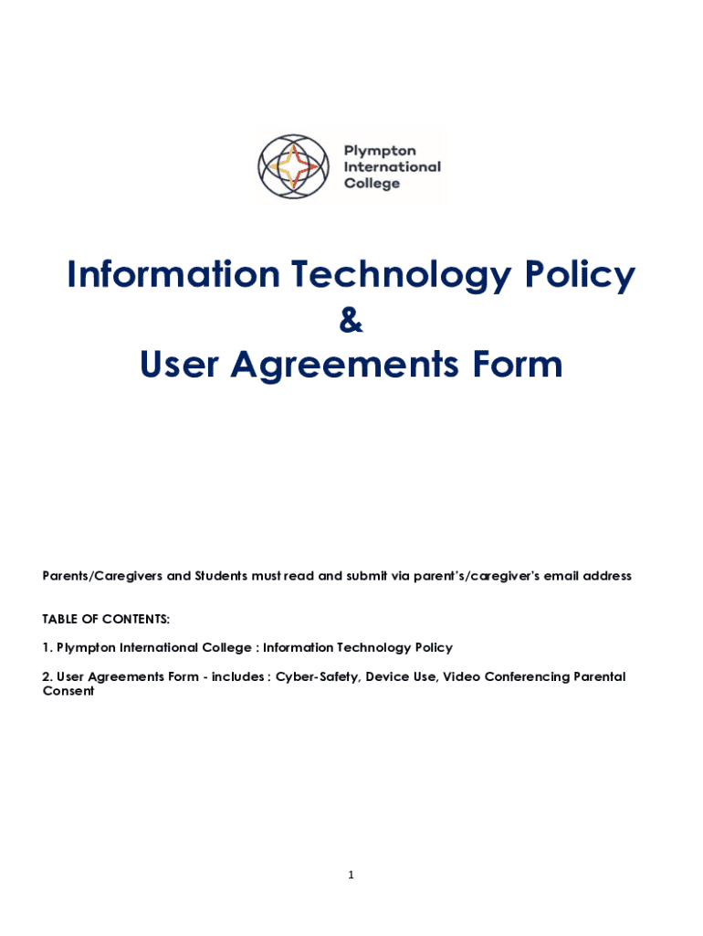 Fillable Online User Agreements Form Fax Email Print - pdfFiller